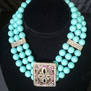Heidi Daus | Jewelry | Heidi Daus Turquoise Beaded Choker | Poshmark